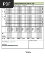 Buffet Temperature Monitoring Log | PDF