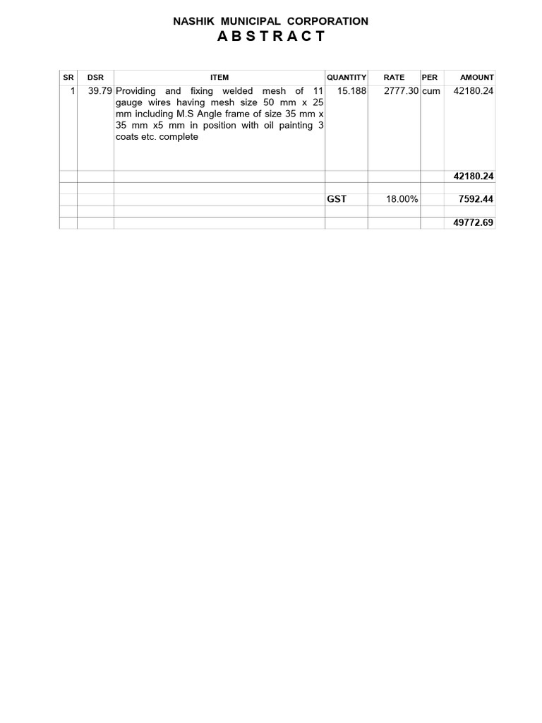 Thorat Welded Mesh Quotation | PDF