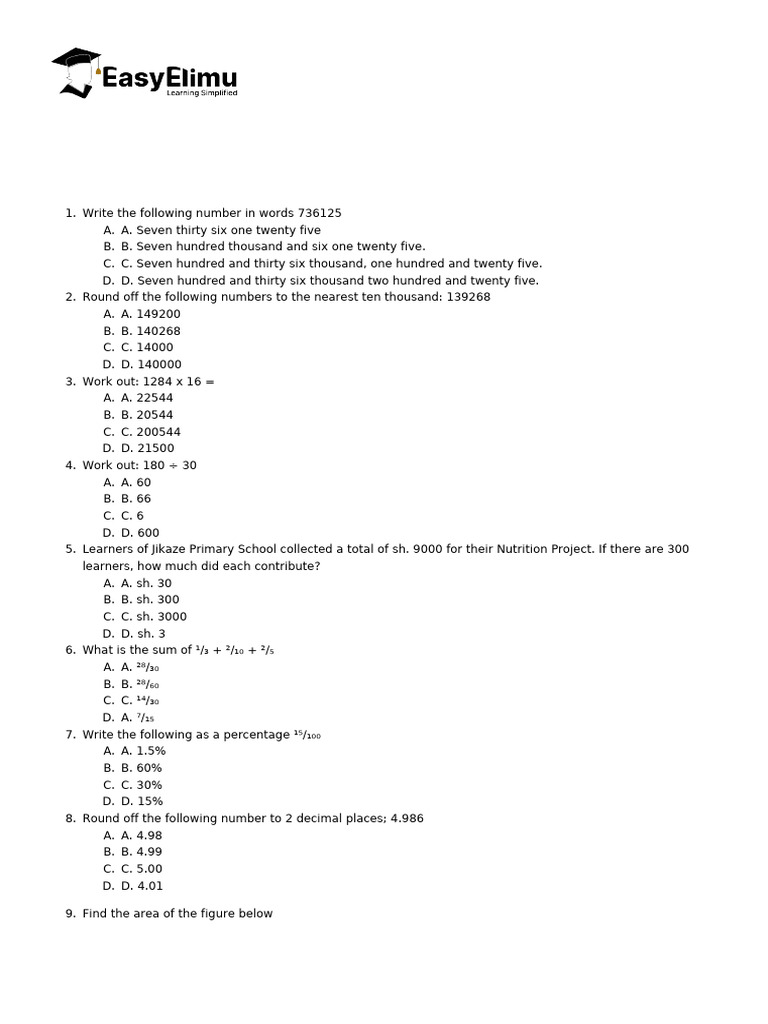 Math Grade 6 | PDF | Arithmetic | Mathematics
