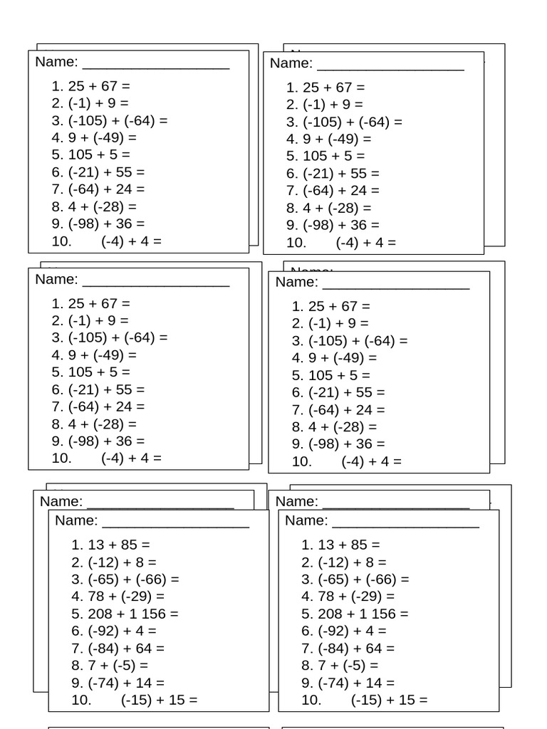 Math Addition Problems Worksheet | PDF | Chess | Chess Openings