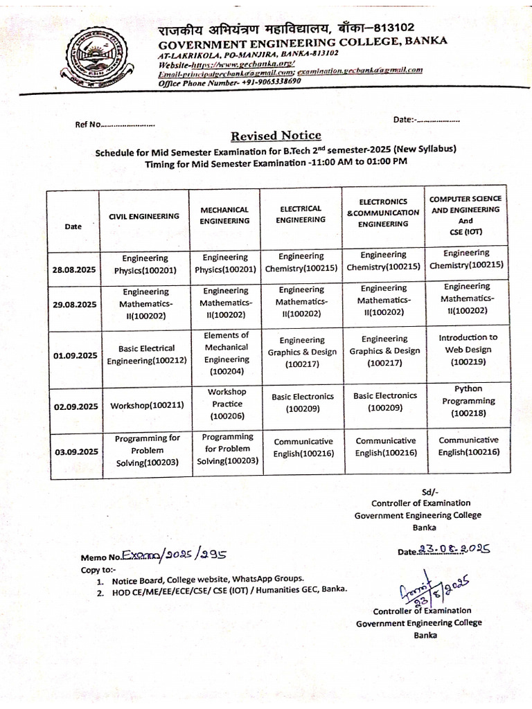 Mid Term 2nd Semester (New) | PDF