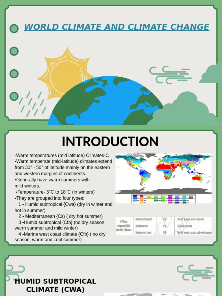 World Climate and Climate Change Presentation | PDF | Subtropics ...