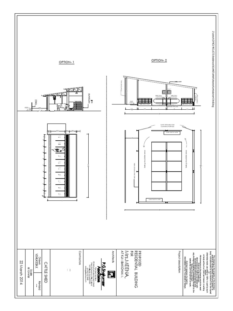 Cattle Shed Design for Residential Use | PDF