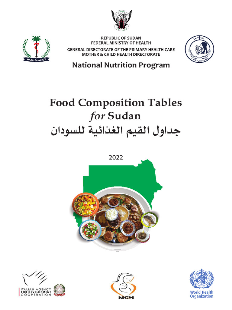 Food Composition Table For Sudan | PDF