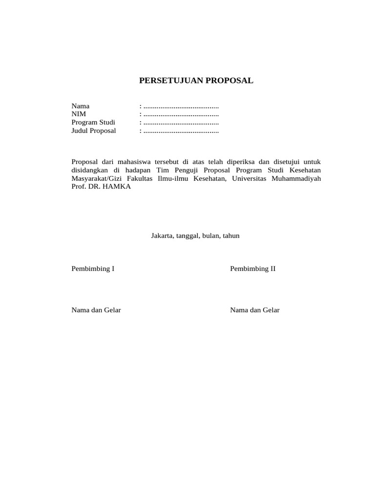 Persetujuan Proposal | PDF