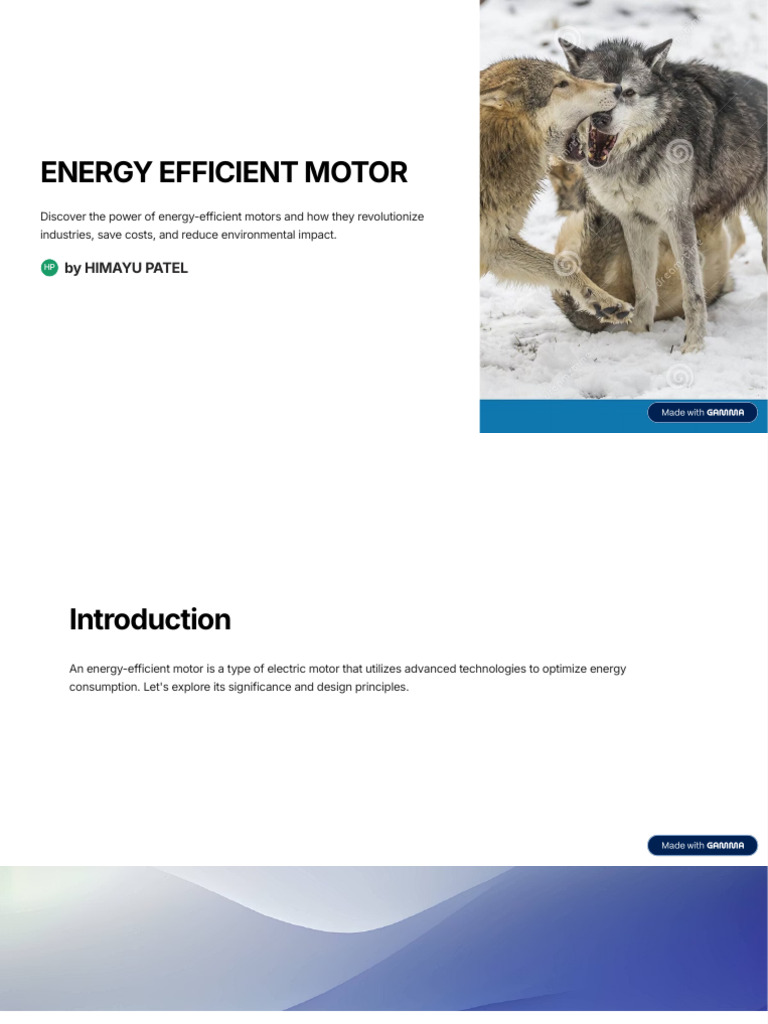 Benefits of Energy-Efficient Motors | PDF | Efficient Energy Use ...