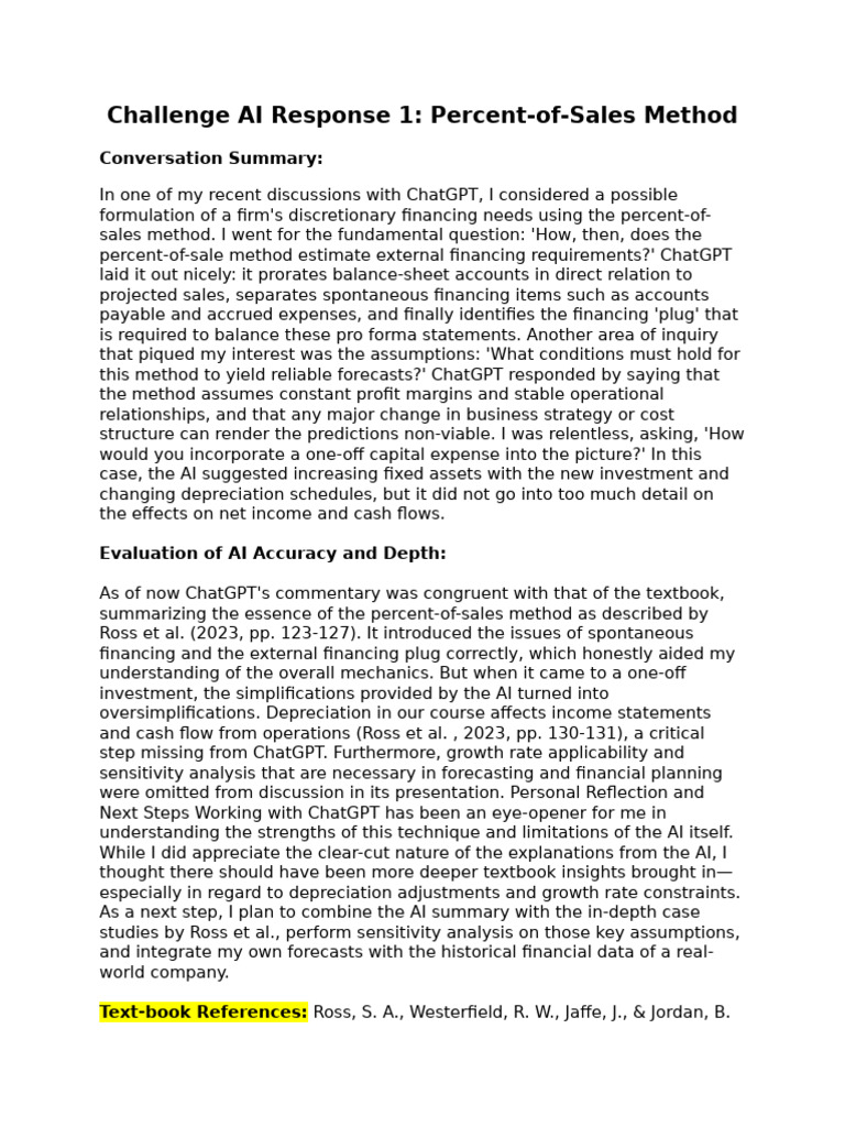 ACYFMG1 K31 Challenge AI Response 1 Adrales JV T. | PDF | Expense ...