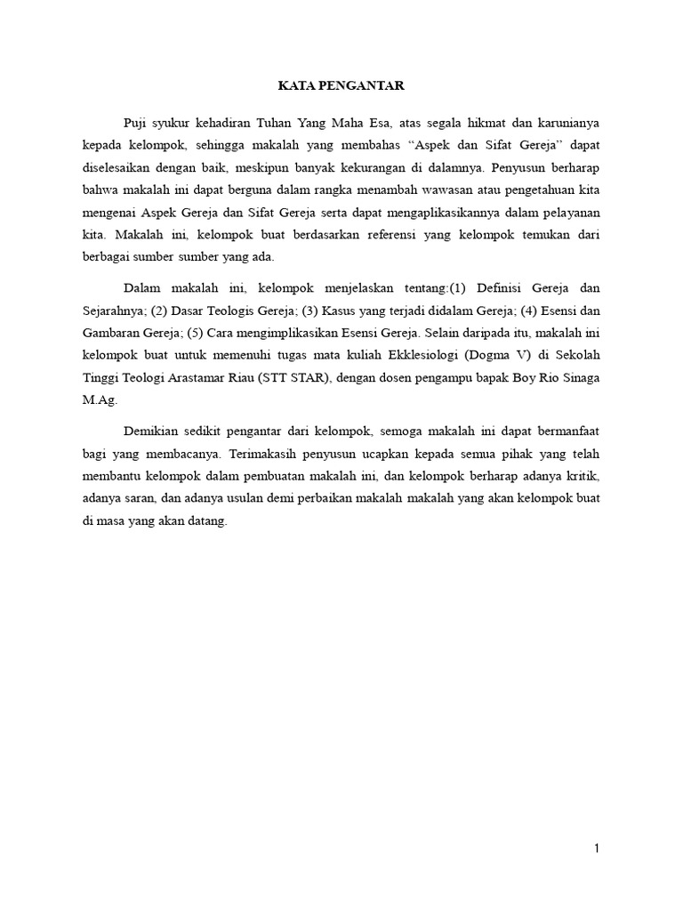 Gereja Sebagai Tubuh Kristus | PDF
