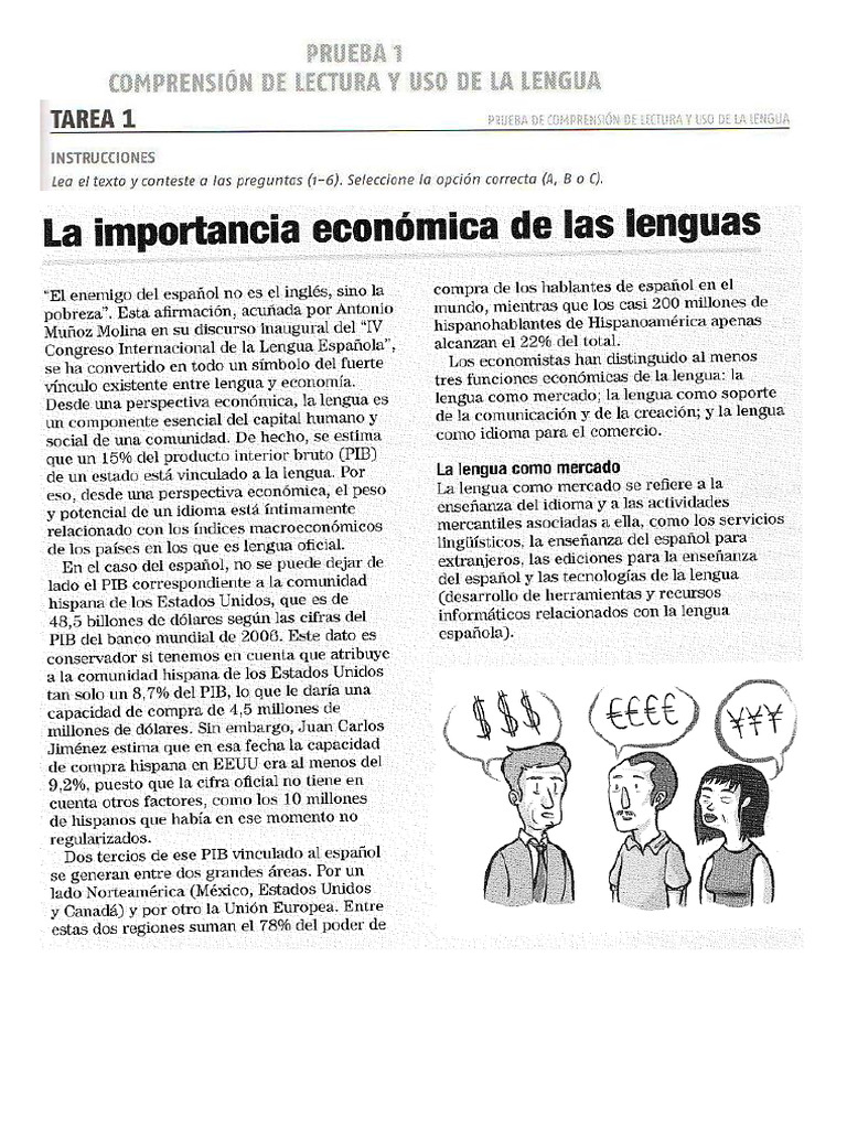 Comprensión de Lectura 2 Tarea 1a | PDF