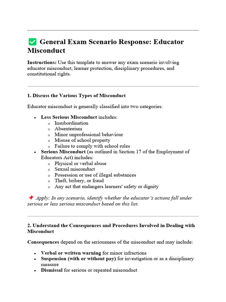 General Exam Scenario Response | PDF | Public Law | Common Law