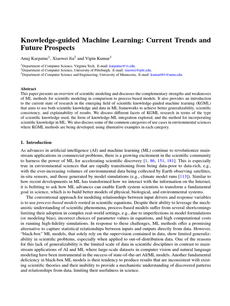 2.karpatne and Jia - Knowledge-Guided Machine Learning Current Trends and Future Directions ...