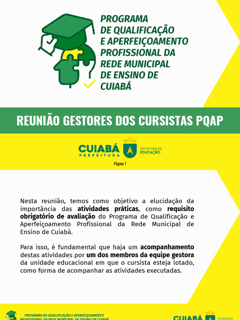 Importância da Atividade Prática no PQAP | PDF