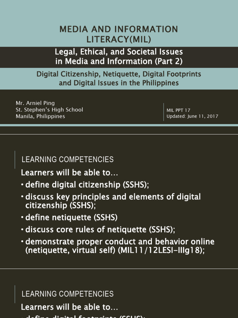 Digital Citizenship, Netiquette, Digitalfootprints and Digital Issues ...