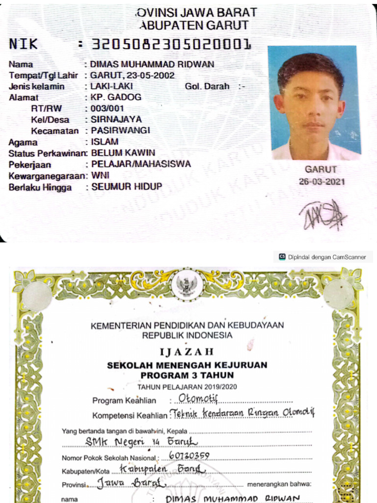 Dokumen CV Dan Data Pribadi. | PDF