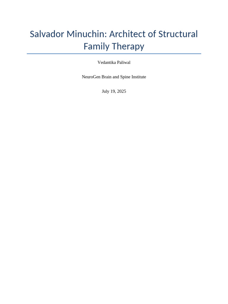 Minuchin's Structural Family Therapy Insights | PDF