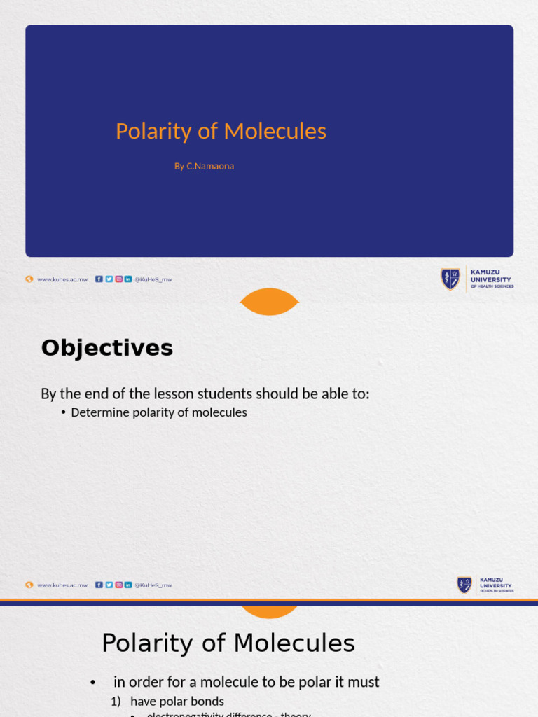 Understanding Molecule Polarity | PDF | Chemical Polarity | Applied And ...