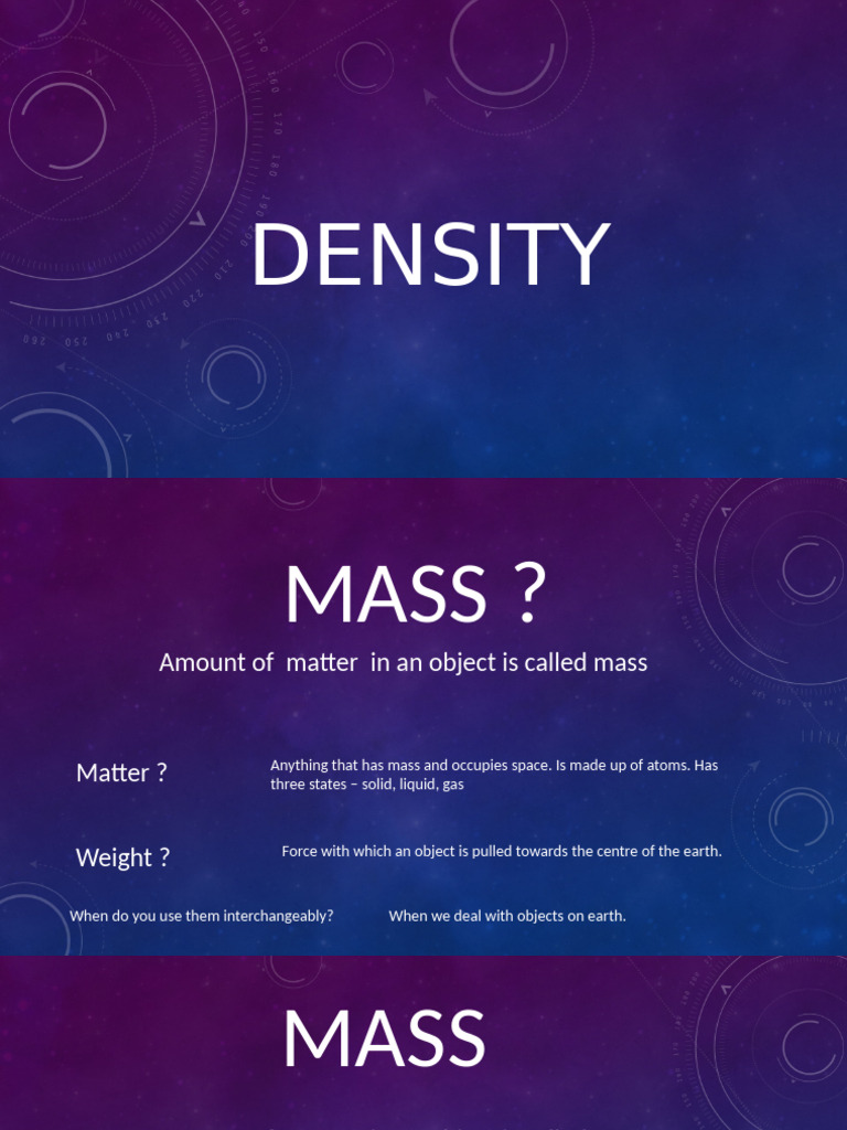 Understanding Mass and Density Basics | PDF