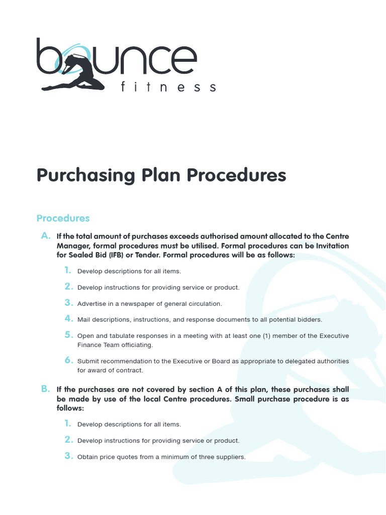 Purchasing Plan Procedures Guide | PDF | Business
