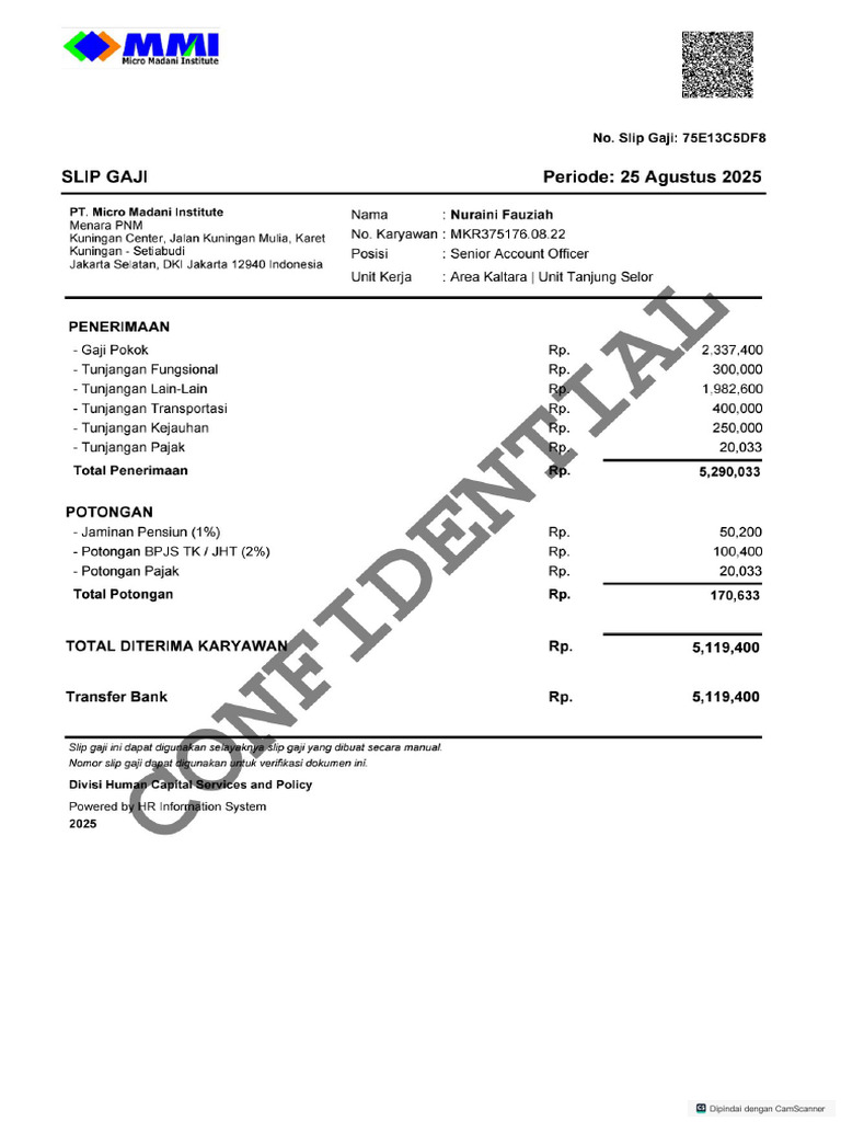 Slip - Gaji - REQSLIP-0173915 - Nuraini Fauziah - 25 Juni 2025-25 ...