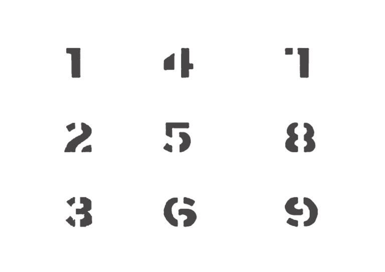 Numbers 1 9 | PDF
