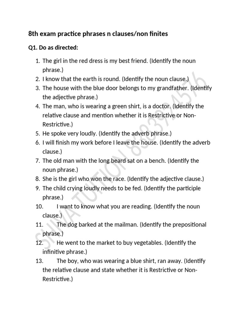 Relative Pronouns and Clauses Practice | PDF | Adverb | Adjective