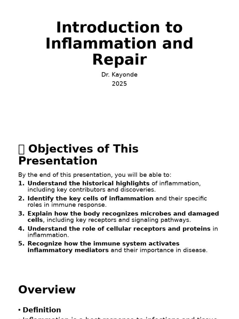 Understanding Inflammation and Repair | PDF | Inflammation | Immune System
