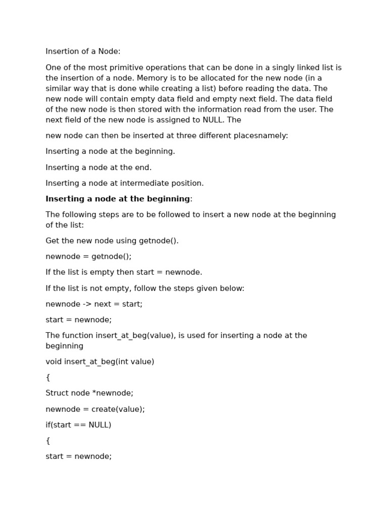 LL Insertion | PDF | Pointer (Computer Programming) | Computer Data
