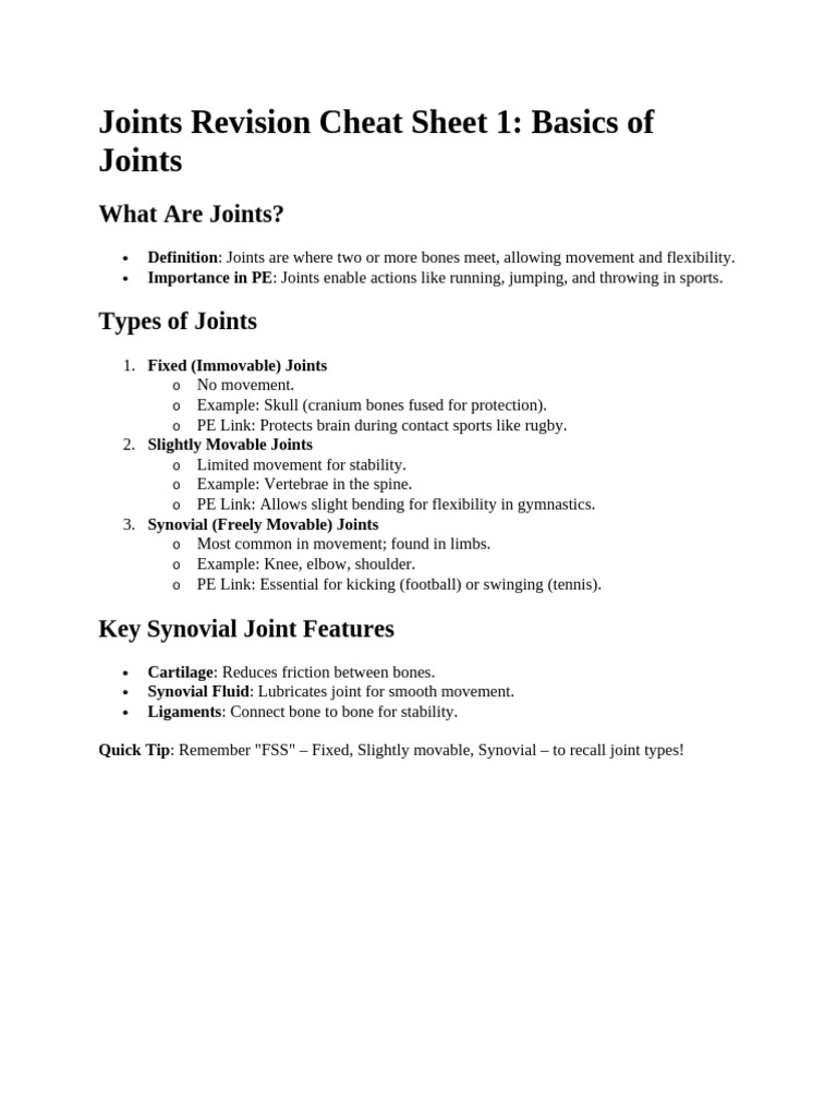 Understanding Joint Types in PE | PDF