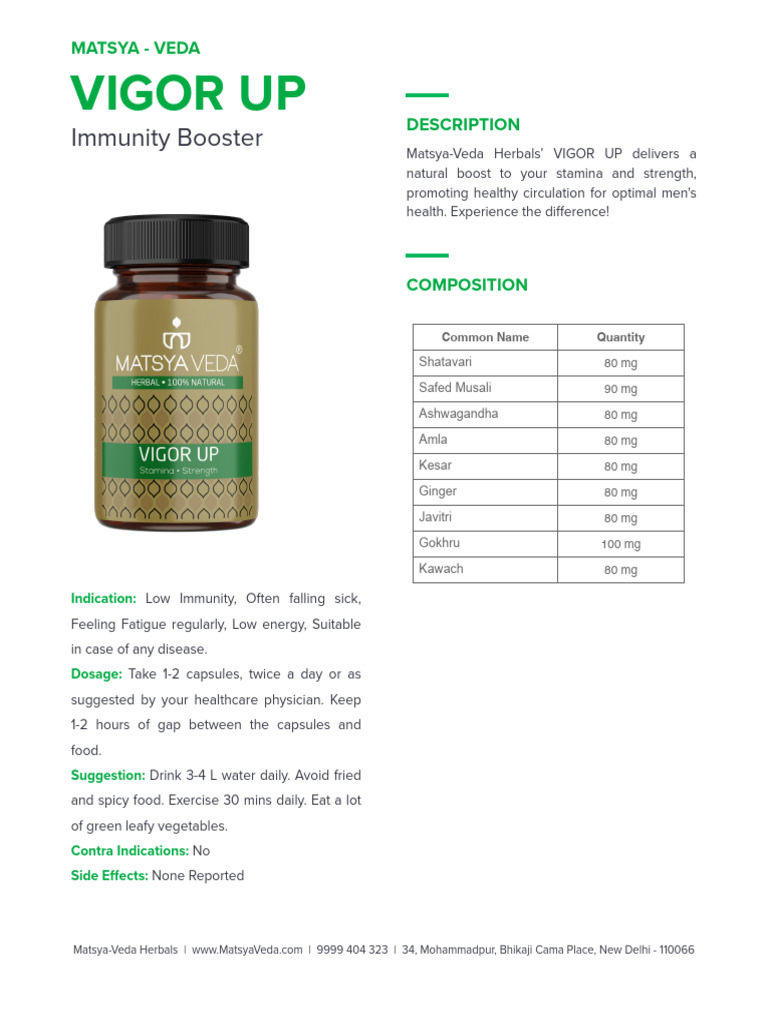 Vigor Up: Natural Immunity Booster | PDF