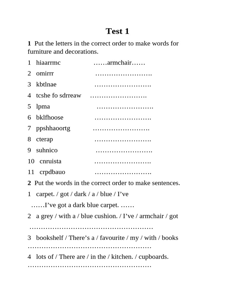 Vocab Test | PDF