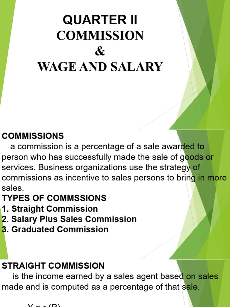 Commission and Wage Structures Explained | PDF | Cost Of Living | Overtime