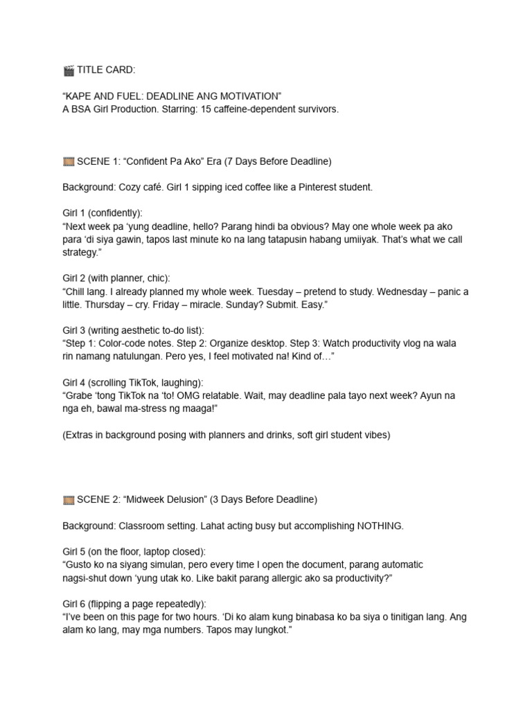 Mini Film Script | PDF