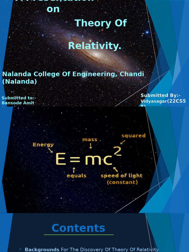 Overview of Relativity Theories | PDF | Theory Of Relativity | Gravity