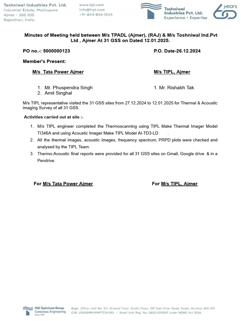 Tata Power MOM | PDF
