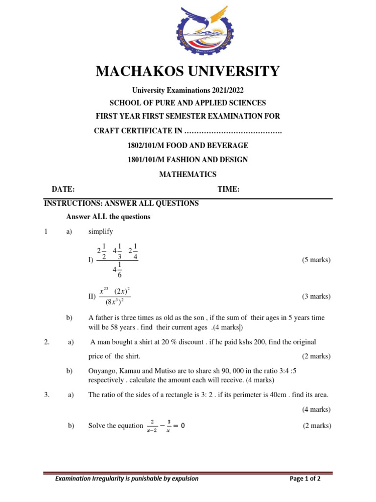 1802101m Food and Beverage (Mathematics) | PDF | Applied Mathematics ...