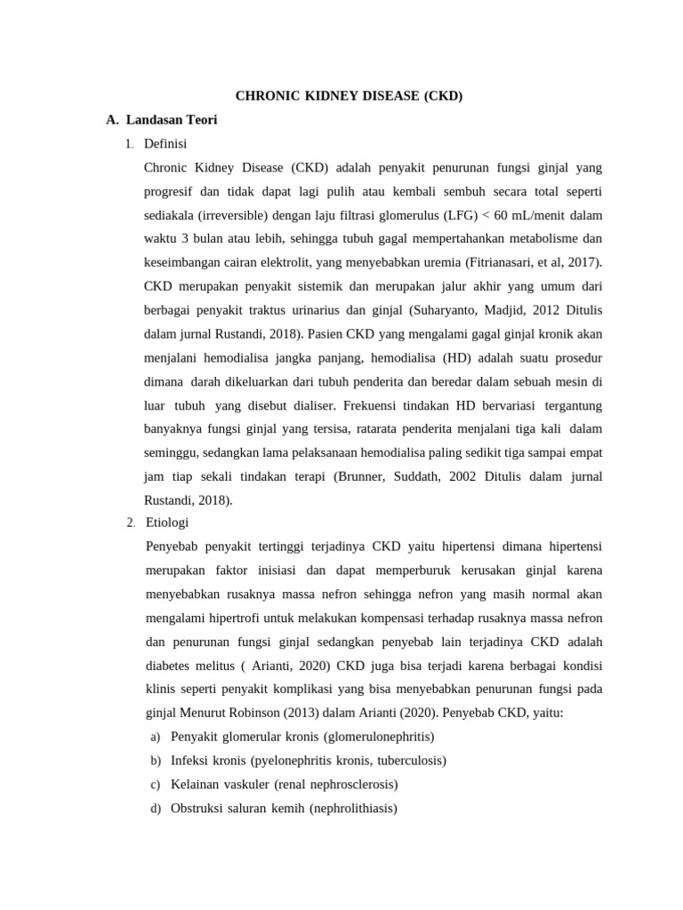Askep Ckd Chronic Kidney Disease | PDF