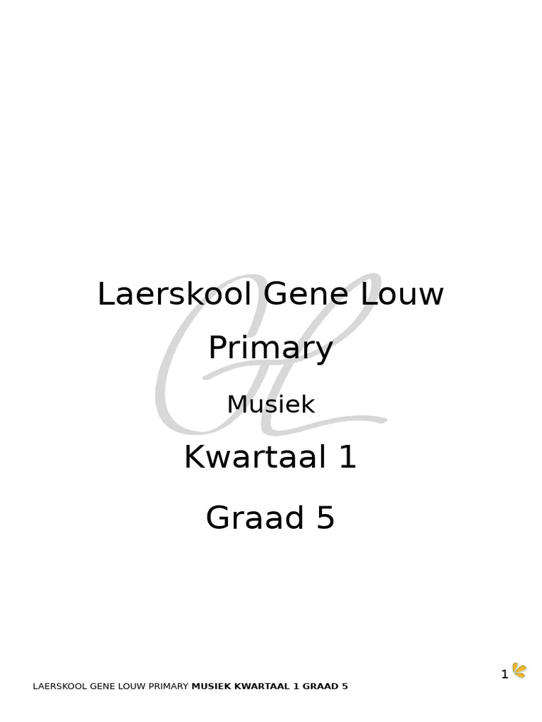GL Musiek Gr5 Handboek | PDF