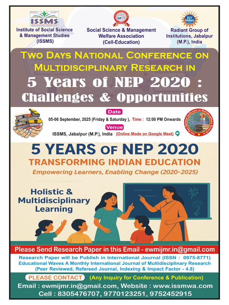 Two Days National Conference 5 Years of NEP 2020 Challenges ...