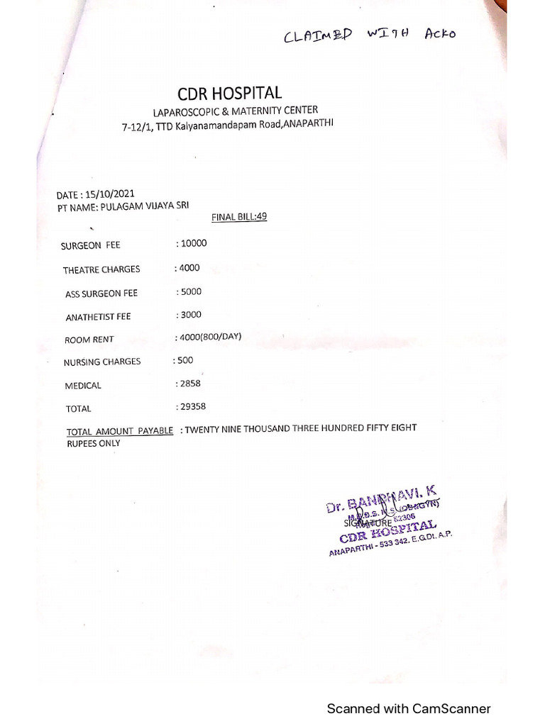 Final Bill | PDF