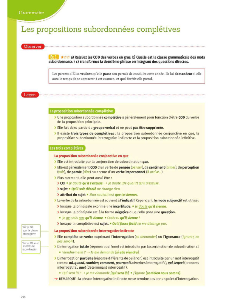 Propositions Subordonnées | PDF