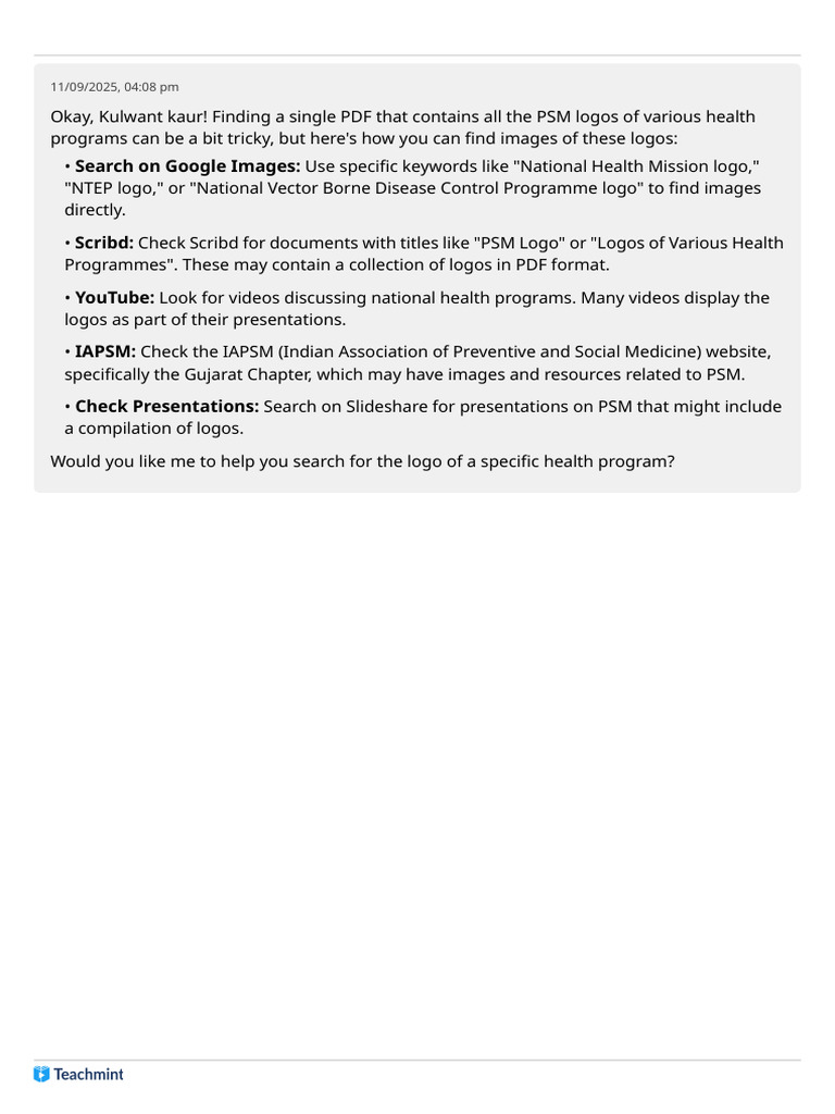 PSM Health Program Logos Guide | PDF
