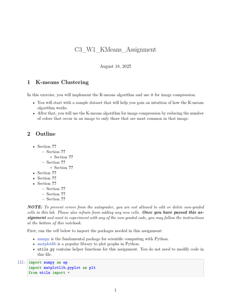 K-means Clustering for Image Compression | PDF | Cluster Analysis ...