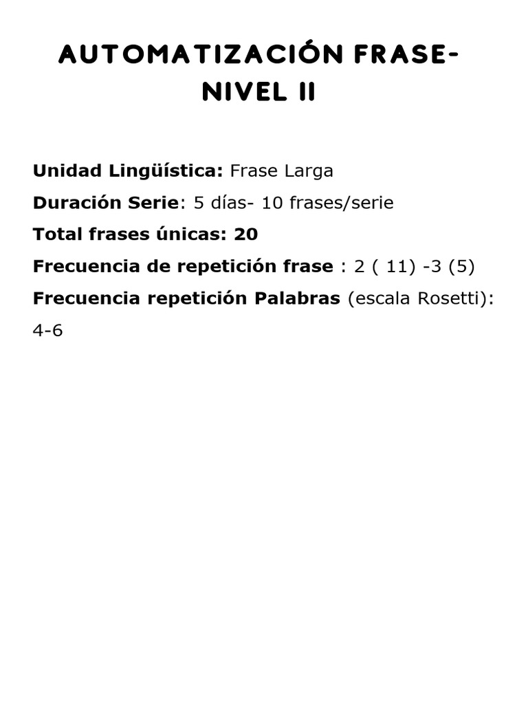 Fluidez Lectora Automatizacion de Frases | PDF | Cocina | Alimentos