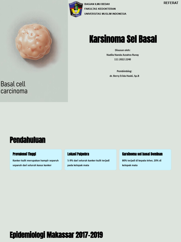 Karsinoma Sel Basal: Epidemiologi dan Prognosis | PDF