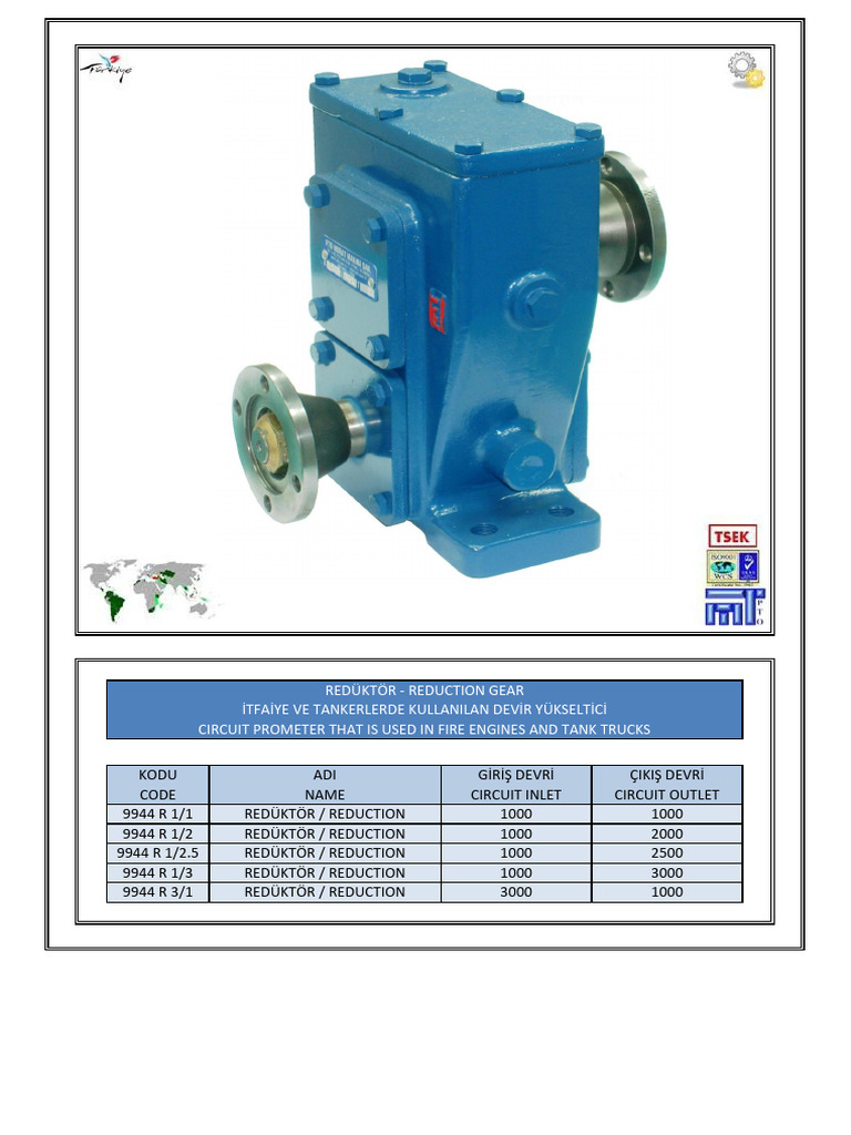 Redüktör - Reduction Gear | PDF