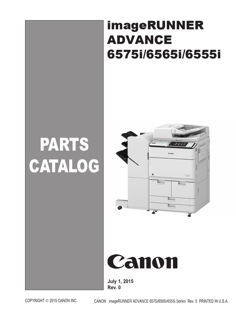 Imagerunner Advance 6575 6565 6555 Series PC Rev0 070115 | PDF