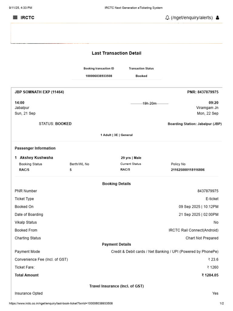 IRCTC Next Generation ETicketing Systemkk | PDF | Banking Technology ...
