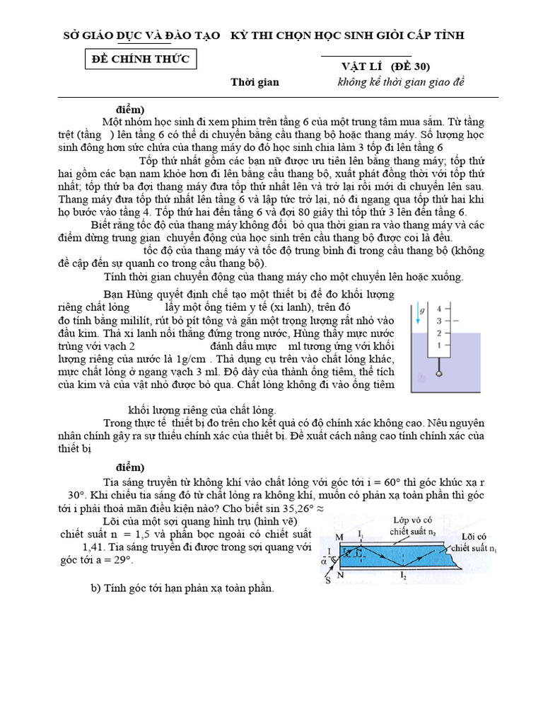 30de Thi HSG Vat Li 9 | PDF