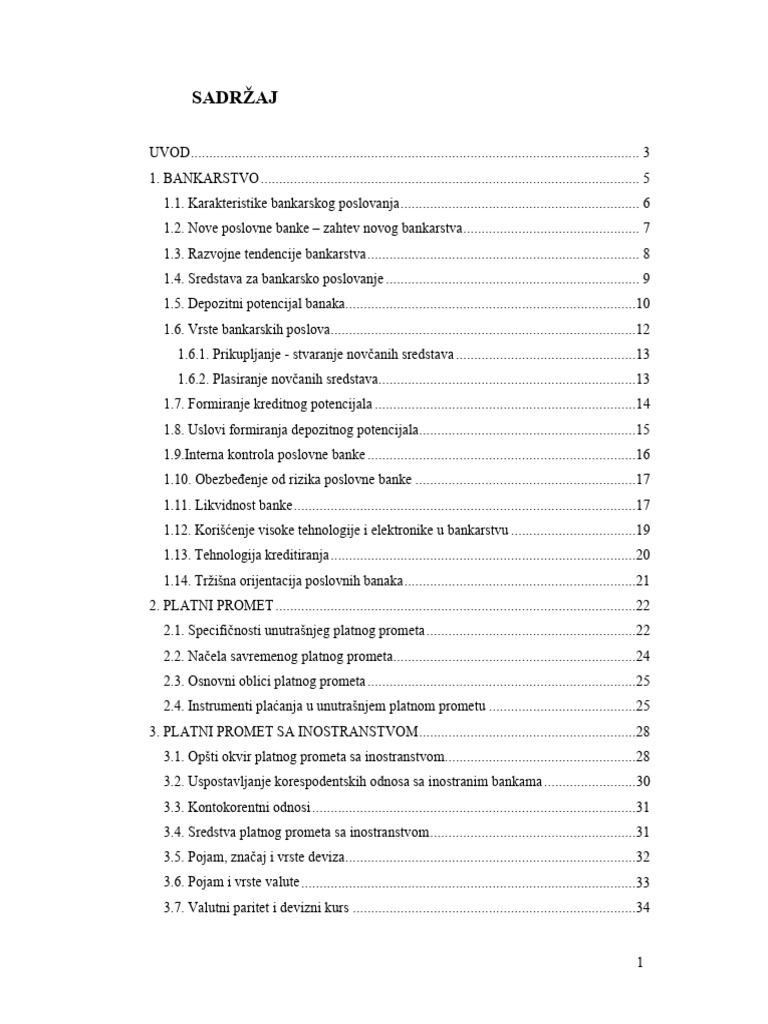 Platni Promet 1 Deo | PDF