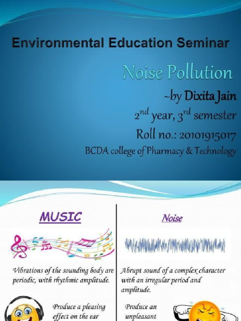 Noise Pollution Environmental Studies | PDF